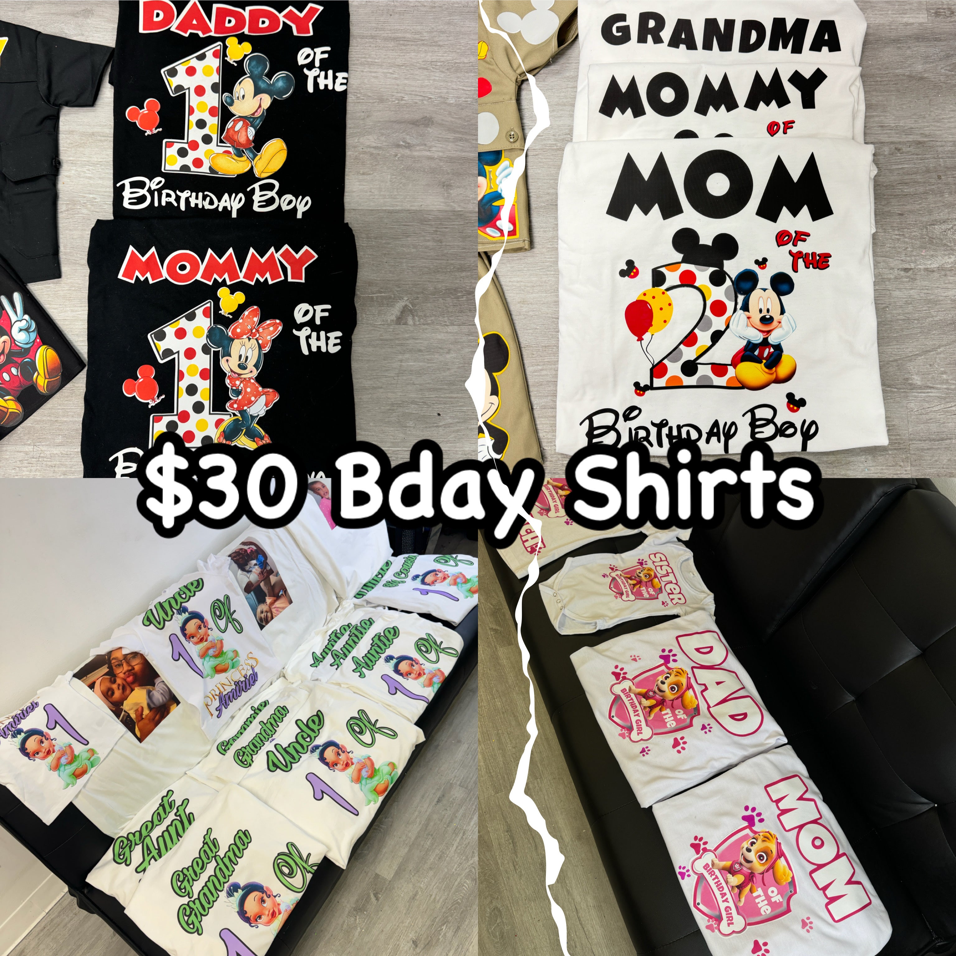 "$30 Bday Shirt" | Jaycee Customs Atlanta